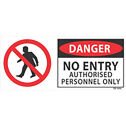 Safety Sign DANGER NO ENTRY 340mm x 120mm | Kiwi Office