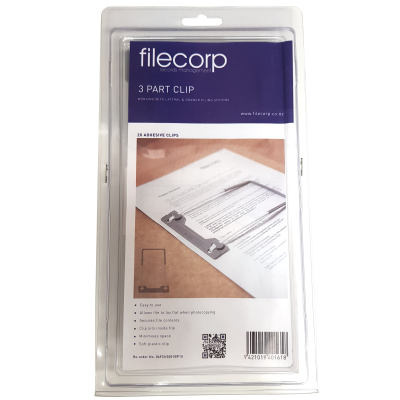 Paper Fastener Ezi Clip Filecorp 3 Part Clip Pack of 20 | Kiwi Office