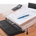 Microdesk & Copyholder Regular Height Adjustable Fluteline Clear ...