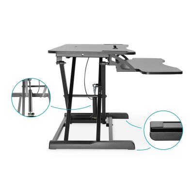 Height Adjustable Workspace Riser Ergonomic Digitus Sit Stand | Kiwi Office