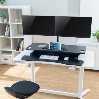 Height Adjustable Workspace Riser Ergonomic Digitus Sit Stand | Kiwi Office