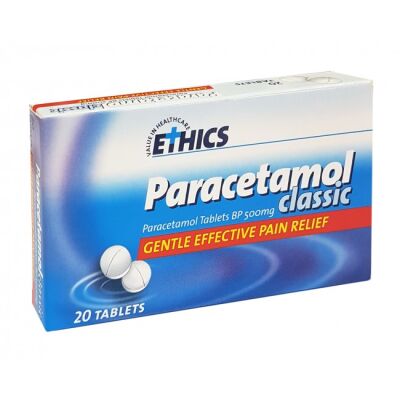 Ethics Classic Paracetamol Round Tablets 500mg Pack of 20 | Kiwi Office