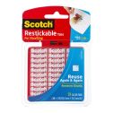 Scotch Mounting Tabs R100 Restickable 25x25mm Pack of 18 | Kiwi Office