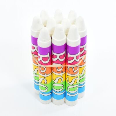 Soft Wax Crayons Retsol Wrapped White Bundle of 10 | Kiwi Office