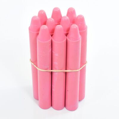 Hard Wax Crayons Retsol Unwrapped Pink Bundle of 10 | Kiwi Office