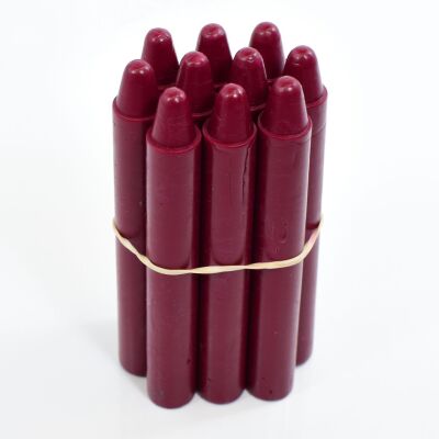 Hard Wax Crayons Retsol Unwrapped Magenta Bundle of 10 | Kiwi Office
