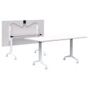 Flip Table Snow Velvet with White Base Accent Boost H745mm x W1200mm x ...