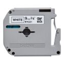 M Labelling Tape Brother MK221 Black on White 9mm x 8m | Kiwi Office