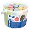 Dustless Chalk Milan Maxi Assorted Bucket of 20 | Kiwi Office