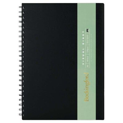 Visual Diary Bockingford Black Pages A4 120gsm 60 Leaf | Kiwi Office