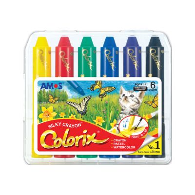 Silky Crayons Amos Colorix Classic Colours Pack of 6 | Kiwi Office