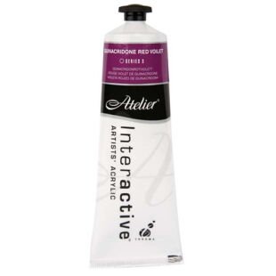 Paint Atelier Quinacridone Red Violet Acrylic 80ml | Kiwi Office