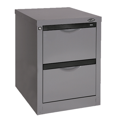 Filing Cabinet Forte Europlan Stone Grey 2 Drawer 720H x 505W x 619D mm ...