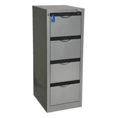 Filing Cabinet Forte Europlan Stone Grey 4 Drawer 1311H x 505W x 619D ...