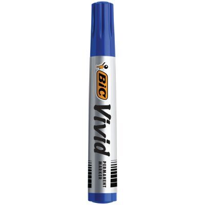 Permanent Marker Bic ECOlution Vivid Blue Bullet Tip | Kiwi Office