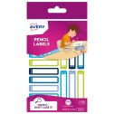 Pencil Labels Avery Blue/ Green Pack of 30 | Kiwi Office