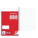 8B8 Exercise Book Warwick Red Spiral Ruled 7mm 210x297mm A4 50 Leaf ...