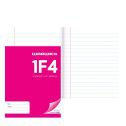 1F4 Exercise Book Warwick Pink Ruled 12mm 180x230mm 24 Leaf | Kiwi Office