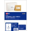 General Use Labels Avery L7169 4UP 139x99.1mm Box of 100 Sheets (400 ...