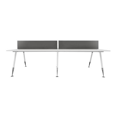 Sylex Fleet 4 Person Team Desk Workstation 720Hx2800Wx1200Dmm Matt ...