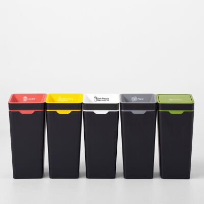 Method Sixty Bin Red Landfill Open Lid 60L | Kiwi Office