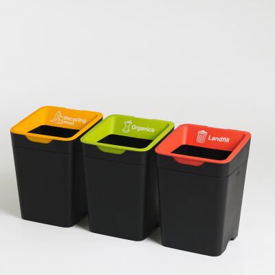 Method Twenty Bin Grey Paper Open Lid 20L | Kiwi Office