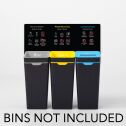 Method Sixty Vertical Signs Black 5-Bin Station | Kiwi Office