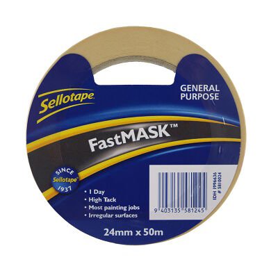 Tape Masking 5810 General Purpose / Fast Mask Sellotape 24mm 50m | Kiwi ...