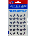 Star Stickers Quikstik Silver Pack of 150 | Kiwi Office