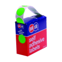 Dispenser Labels Permanent Quick Stick Fluorescent Green Dot 24mm Pack ...