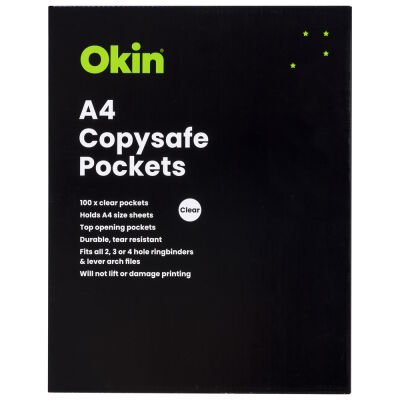 Copysafe Pockets Okin A4 Pack of 100 | Kiwi Office