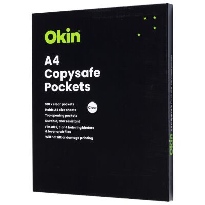 Copysafe Pockets Okin A4 Pack of 100 | Kiwi Office