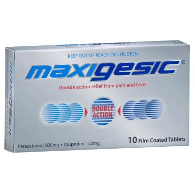 Maxigesic Double Action Pain Relief Tablets Pack of 10 | Kiwi Office