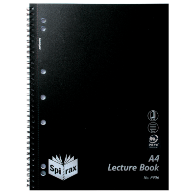 Lecture Book Side Bound Spirax P906 7mm Ruled A4 70 Leaf | Kiwi Office