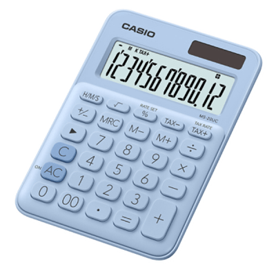 Calculator Desktop MS20UC-LB Casio Light Blue 22mm x 105mm x 150mm ...