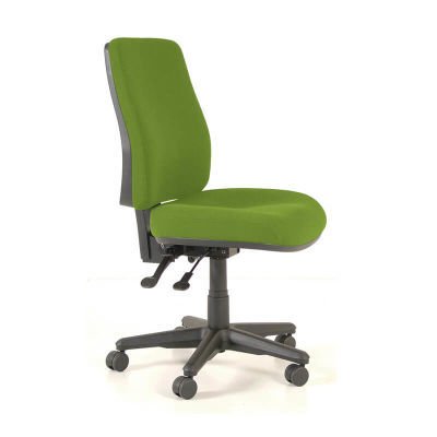 Office Chair Buro Roma High Back Chair Green Fabric 2 Lever Nylon Base ...