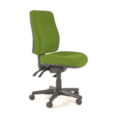 Office Chair Buro Roma High Back Chair Green Fabric 3 Lever Nylon Base ...