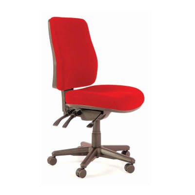 Office Chair Buro Roma High Back Chair Red Fabric 3 Lever Nylon Base ...